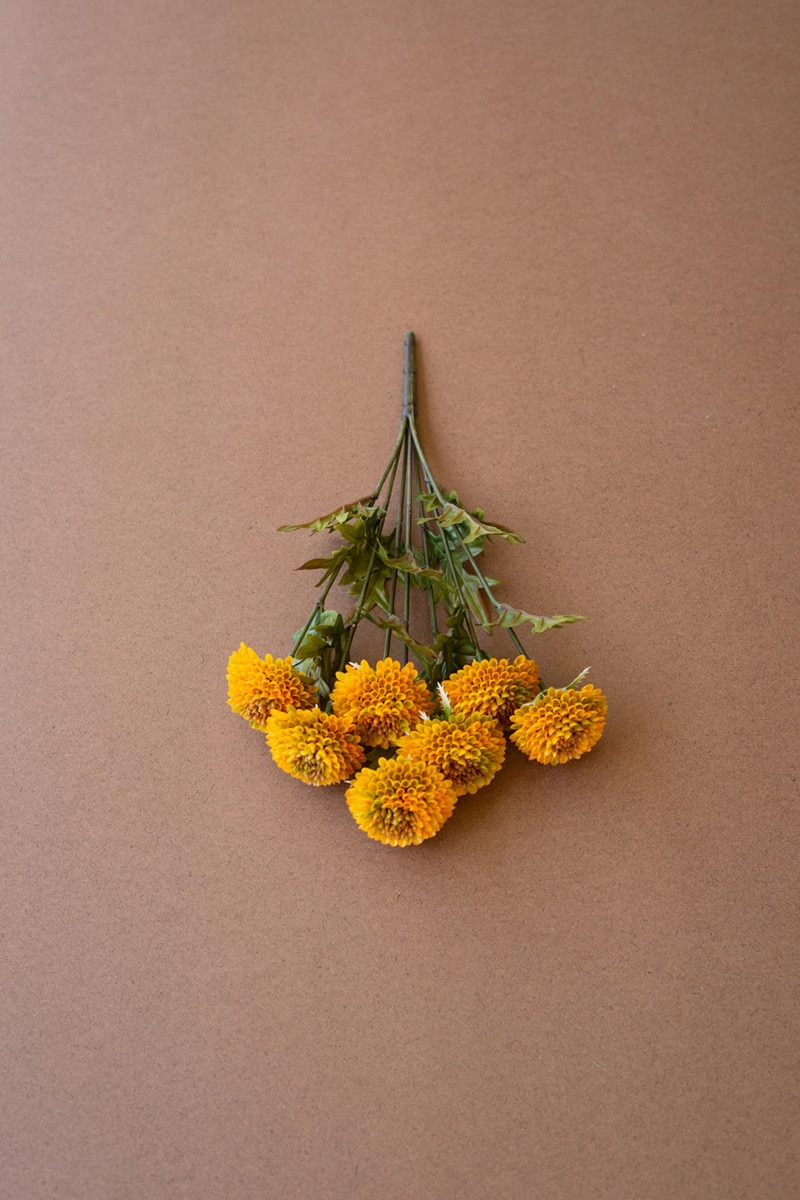 Kalalou Artificial Mustard Ball Dahlias Box/6 Bundles – A Colorful ...