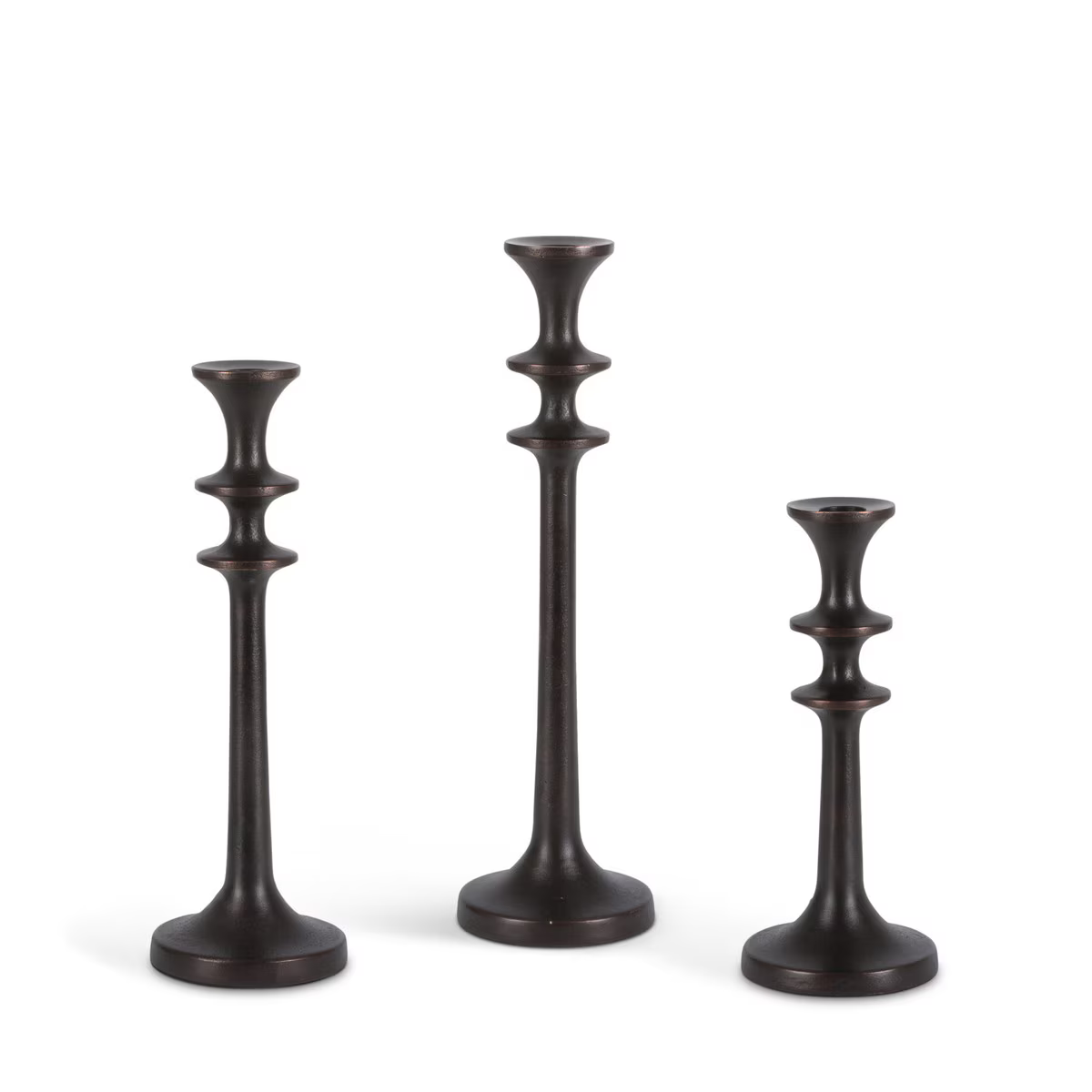 Park Hill Dominion Cast Aluminum Candlesticks Set/3 – A Colorful Farmhouse