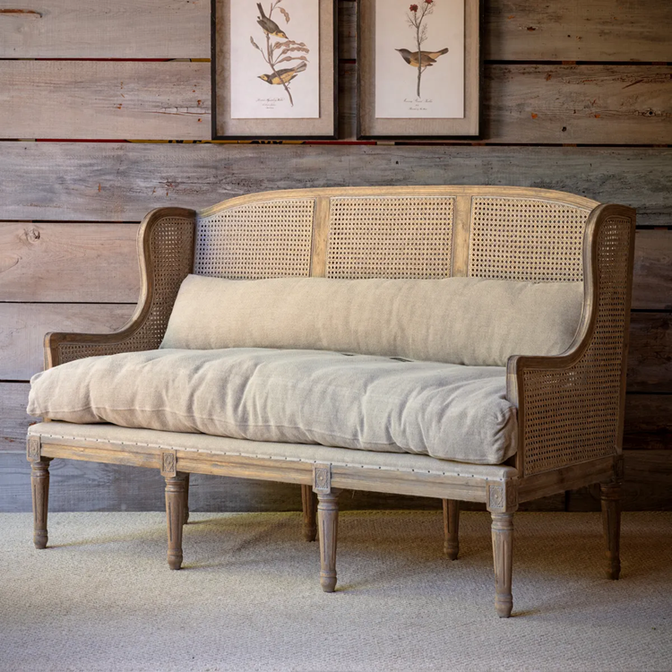 Porch View Home Cane Back Settee – A Colorful Farmhouse