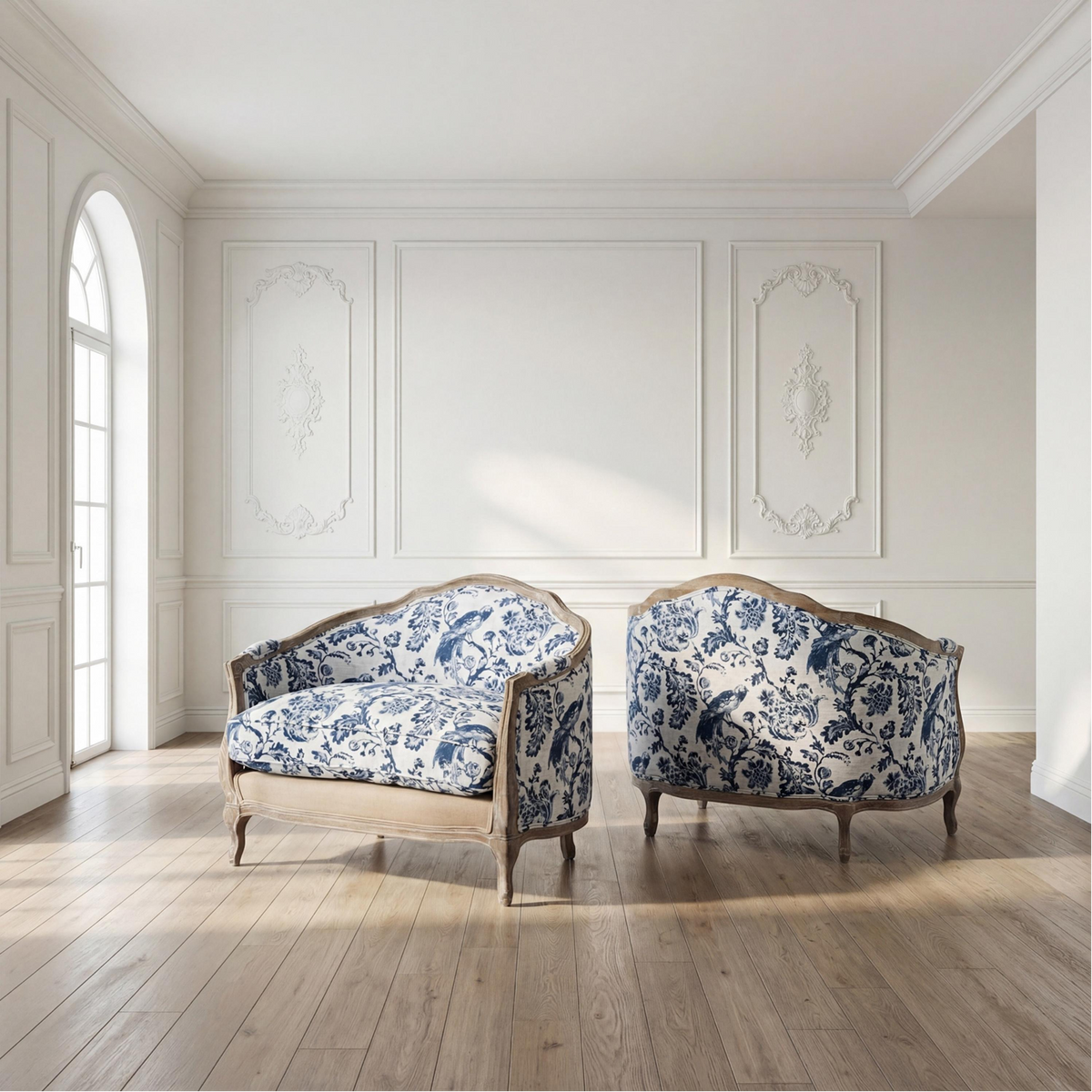 Park Hill Bluebird Toile Settee – A Colorful Farmhouse