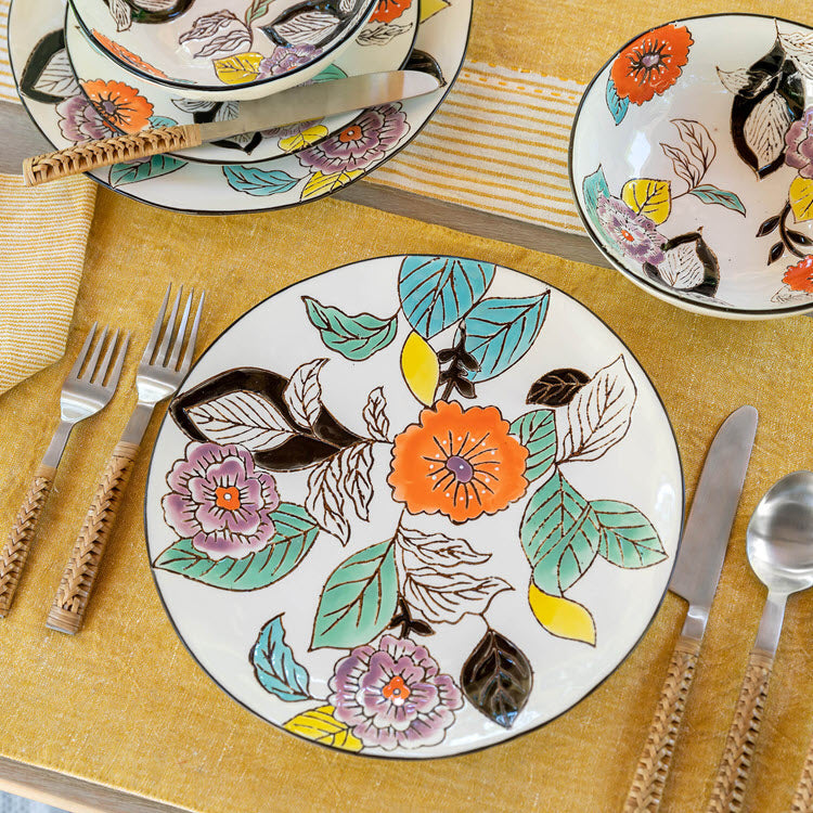 Park Hill Poppy Garden Stoneware Dinnerware – A Colorful Farmhouse