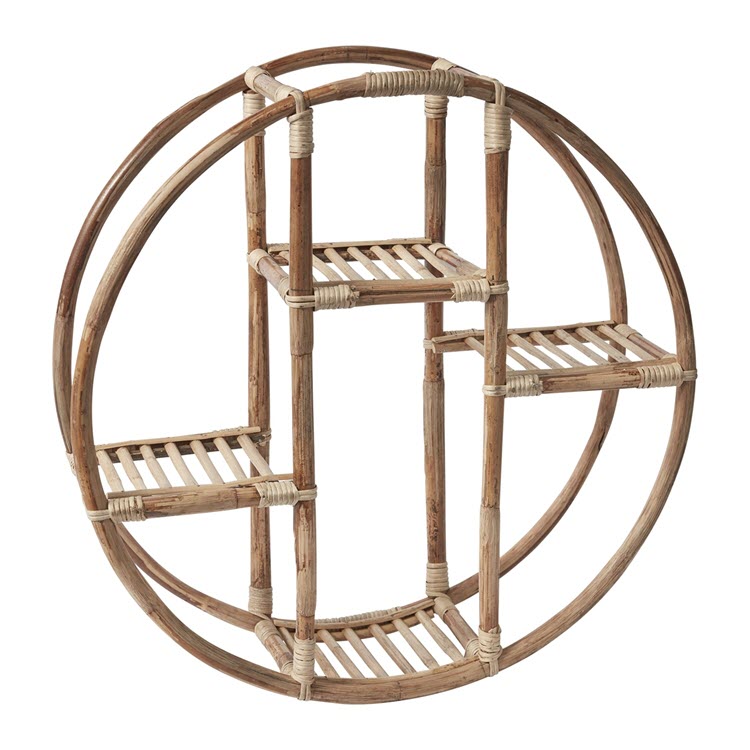 Accent Decor Centre Round Rattan Wall Shelf – A Colorful Farmhouse