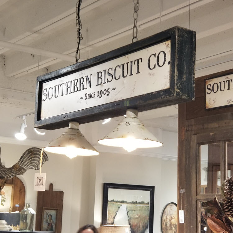 Porch View Home Southern Biscuit Co Hanging Sign Light Fixture – A ...